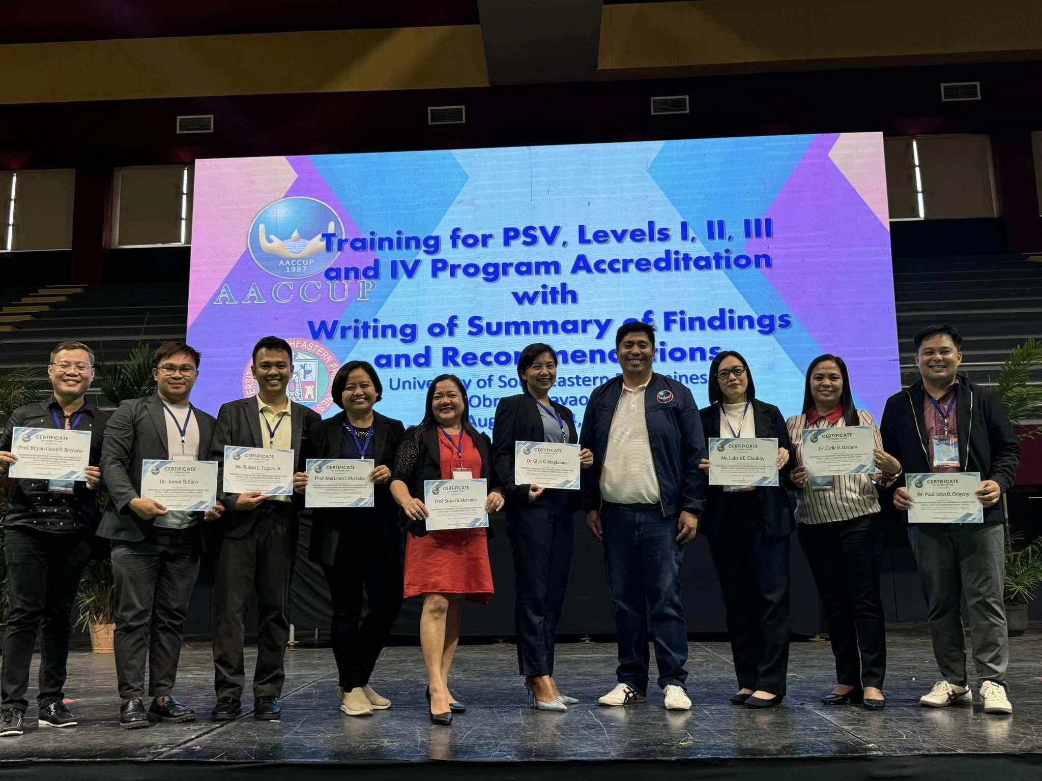 USM Sends Delegation to National AACCUP Training in Davao – University ...