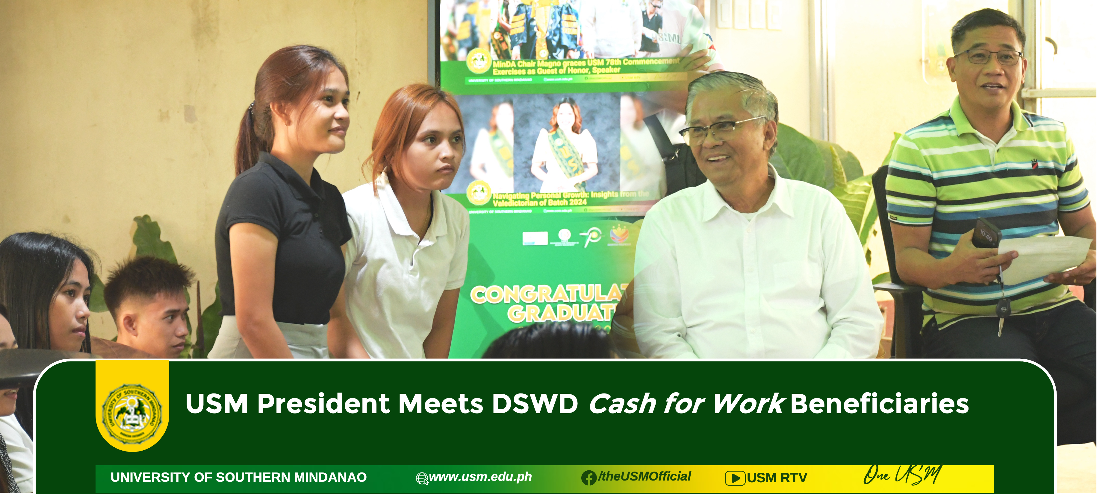 USM President meets DSWD Cash for Work Beneficiaries – University of ...
