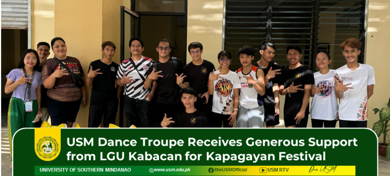 USM Dance Troupe Receives Generous Support from LGU Kabacan for Kapagayan Festival – University ...
