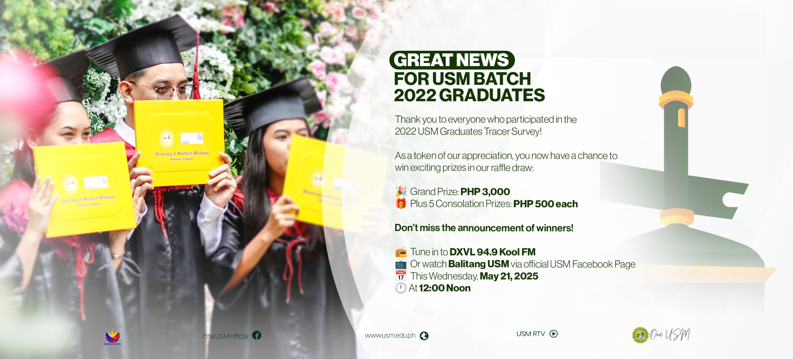 GREAT NEWS USM BATCH 2022 GRADUATES – University of Southern Mindanao